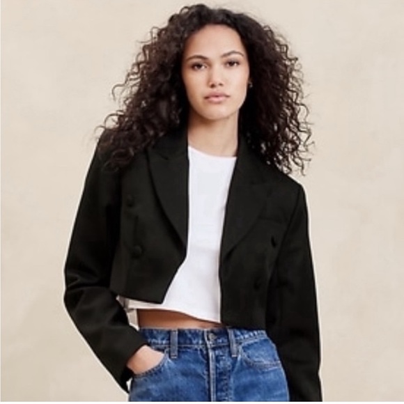 Banana Republic | Jackets & Coats | Banana Republic Cara Cropped Tuxedo ...